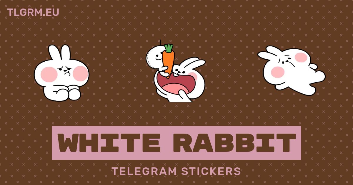 “White Rabbit” animated sticker set for Telegram