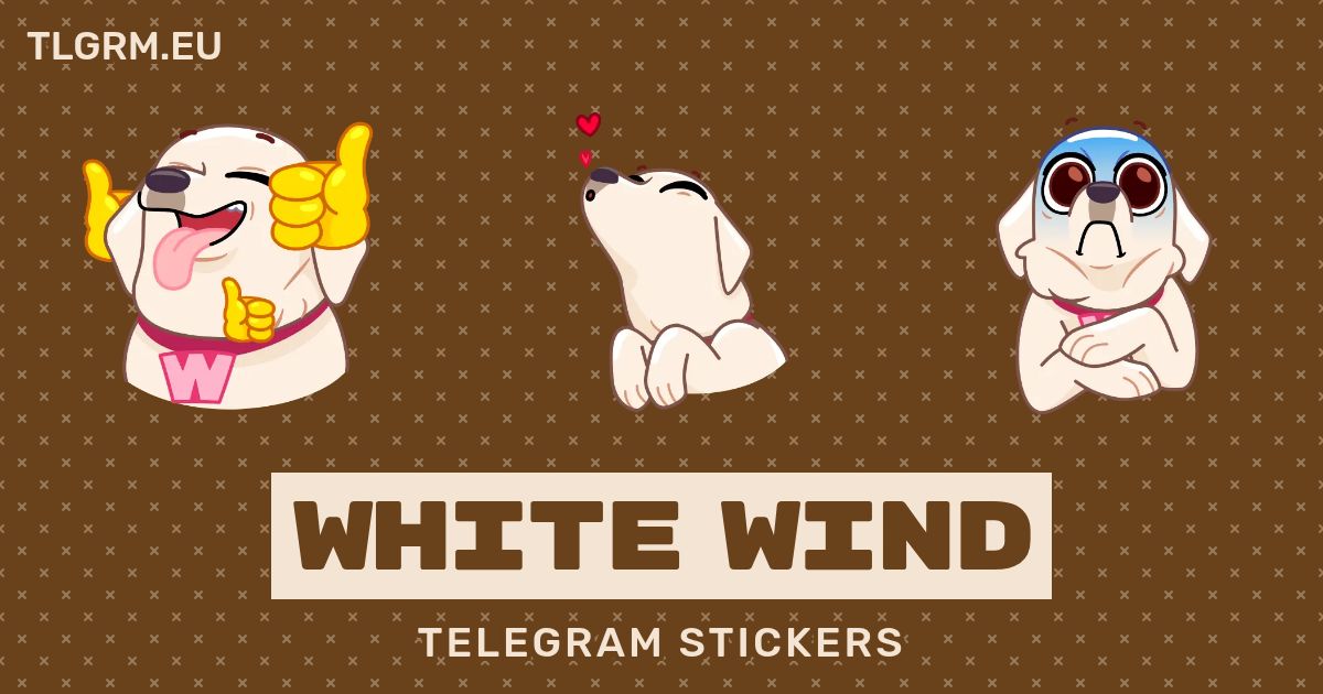 “White Wind” animated sticker set for Telegram