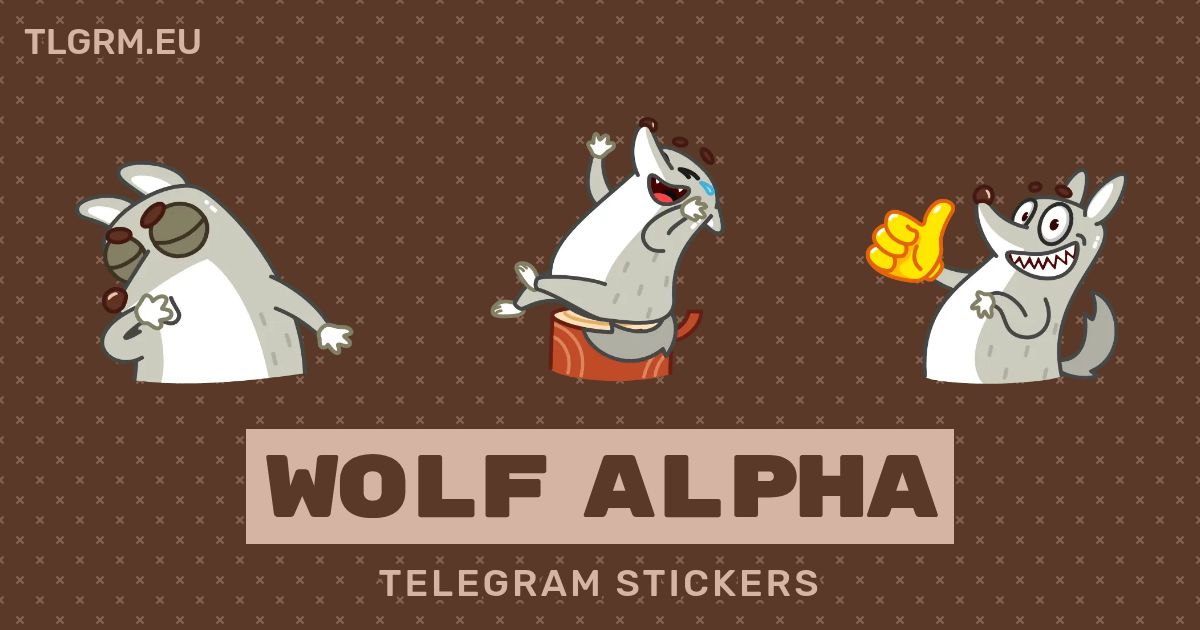 “Wolf Alpha” animated sticker set for Telegram