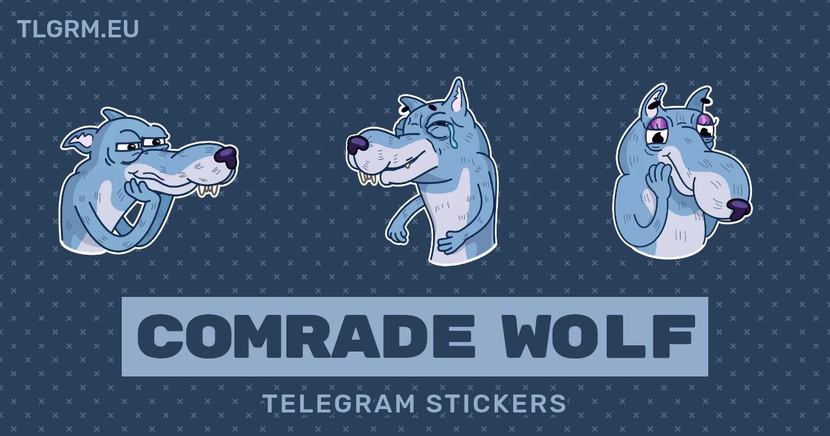 “Comrade Wolf” animated sticker set for Telegram