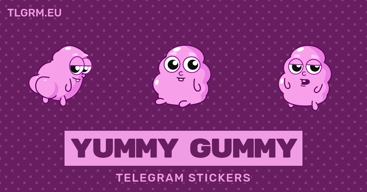 “Yummy Gummy” animated sticker set for Telegram