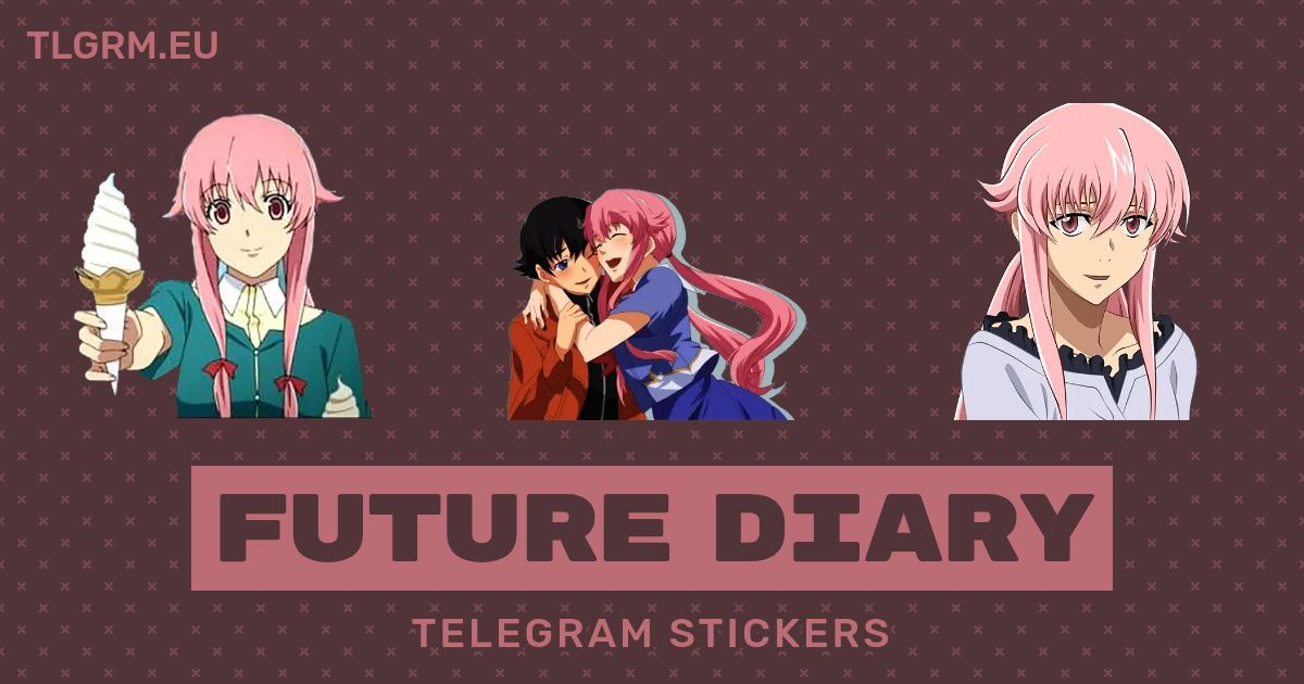 “Future Diary” stickers set for Telegram