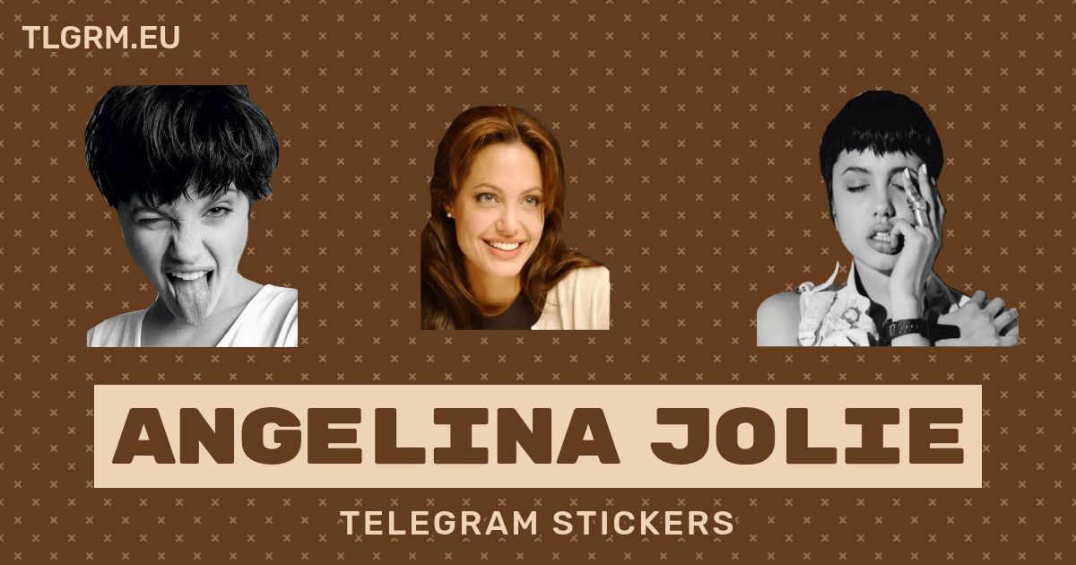 “Angelina Jolie” stickers set for Telegram