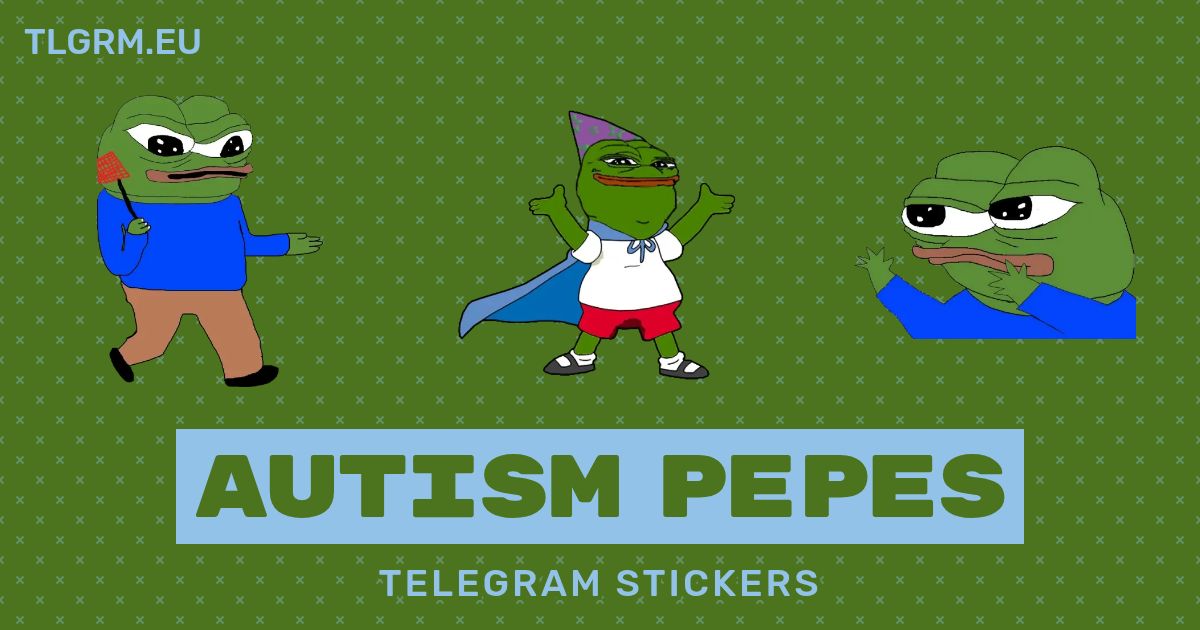 “Autism Pepes” stickers set for Telegram