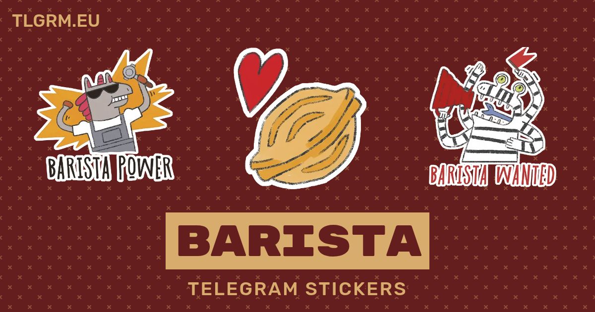 “Barista” stickers set for Telegram