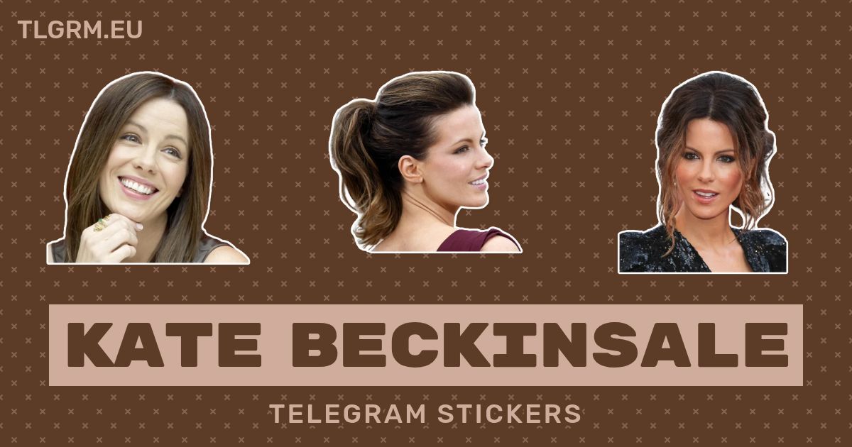 “Kate Beckinsale” stickers set for Telegram