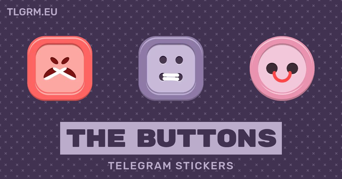 “The Buttons” animated sticker set for Telegram