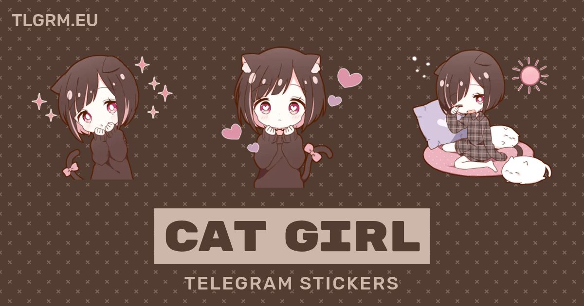 “Cat Girl” stickers set for Telegram