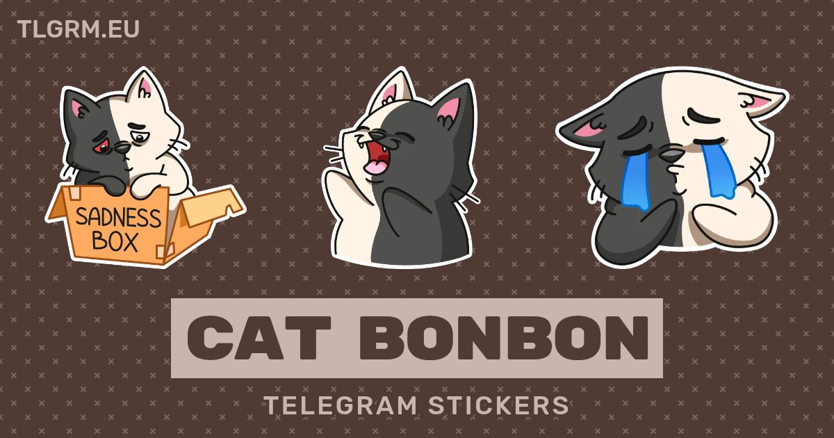 “Cat Bonbon” stickers set for Telegram
