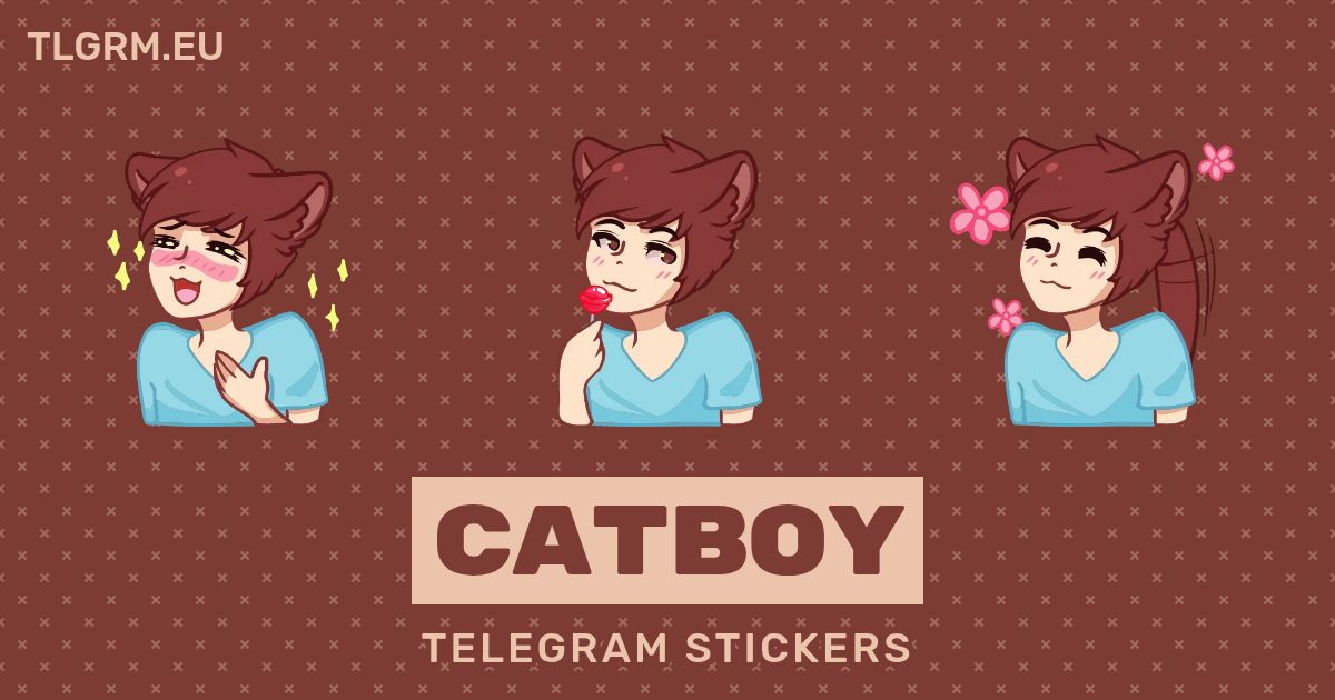 “Catboy” animated sticker set for Telegram