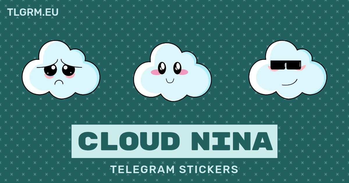 “Cloud Nina” animated sticker set for Telegram