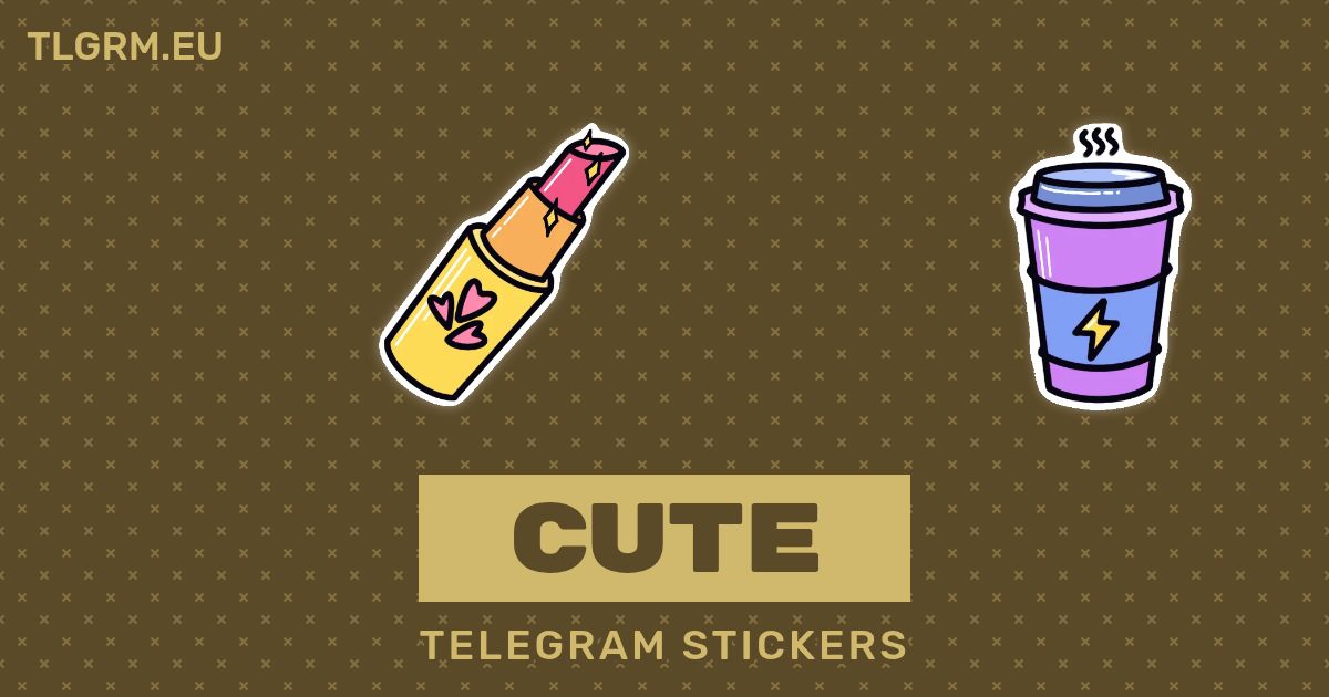 “CUTE” stickers set for Telegram