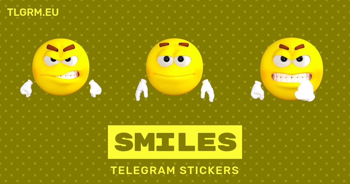 “Smiles” stickers set for Telegram