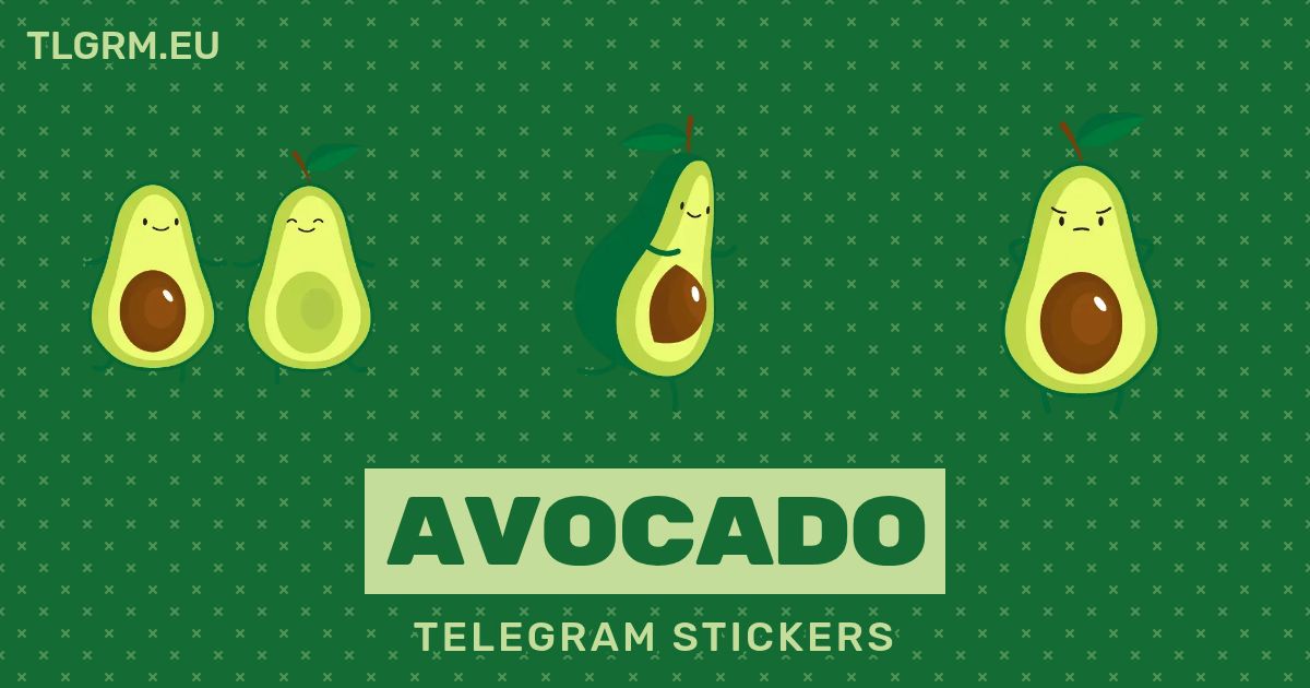 “avocado” stickers set for Telegram
