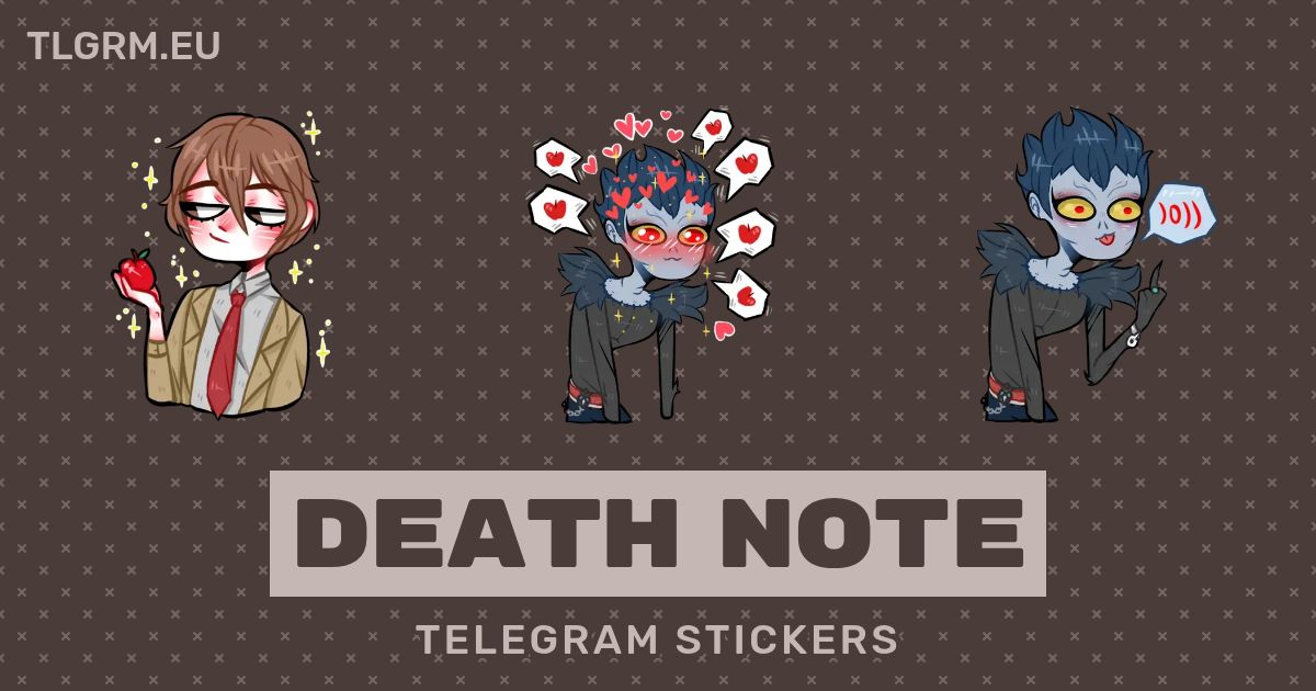 “Death Note” stickers set for Telegram