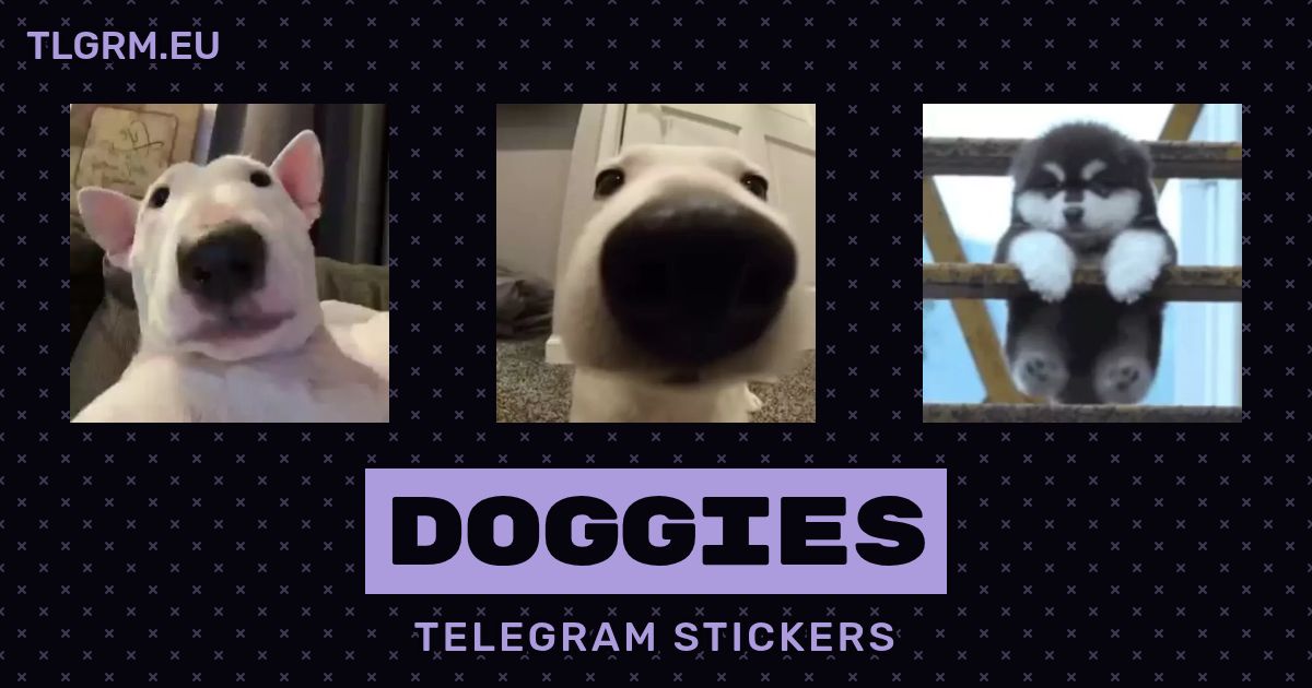 “Doggies” animated sticker set for Telegram