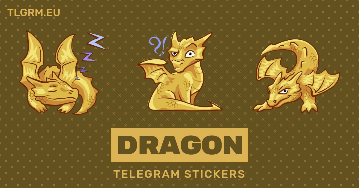 “Dragon” stickers set for Telegram