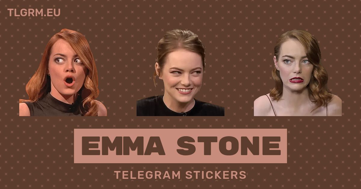 “Emma Stone” stickers set for Telegram