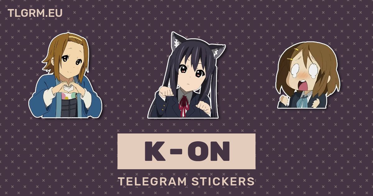 “K-on” stickers set for Telegram
