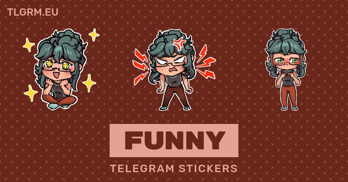 “Funny” stickers set for Telegram