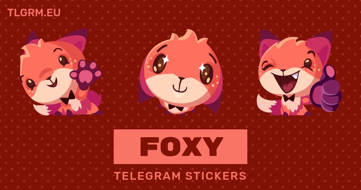 “Foxy” stickers set for Telegram
