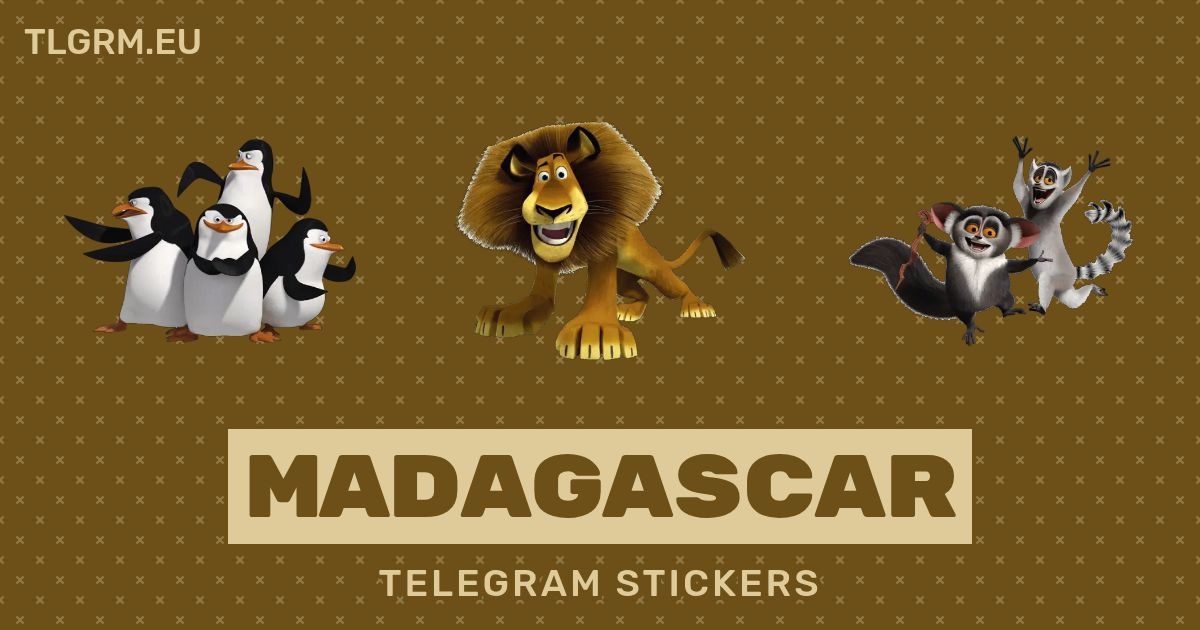 “Madagascar” stickers set for Telegram