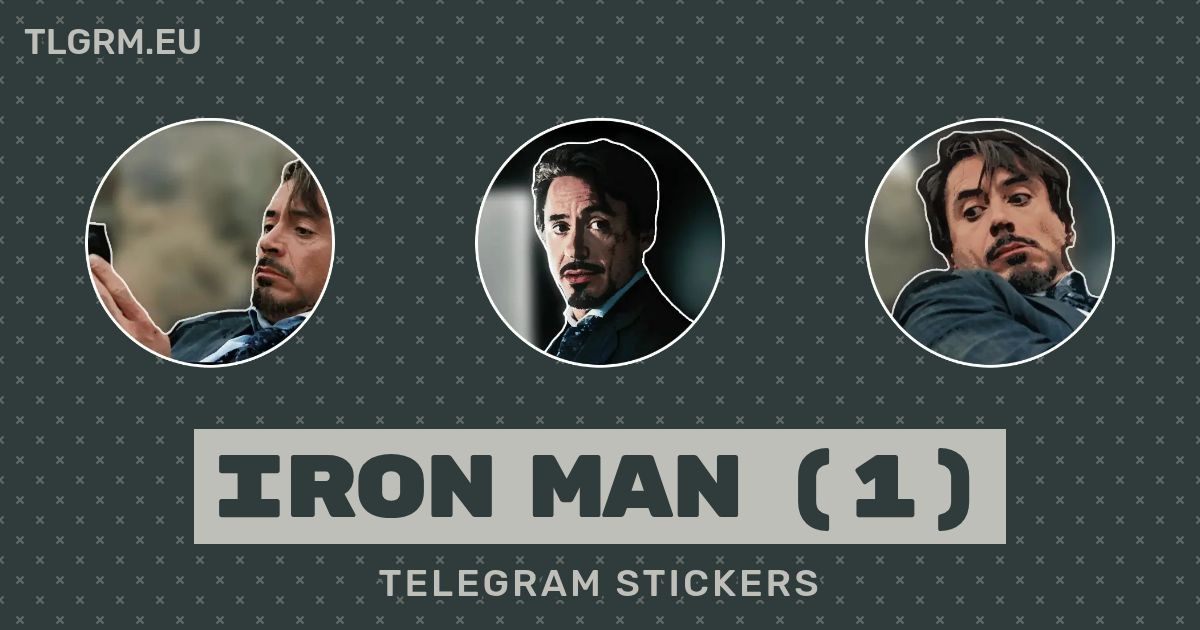 “Iron Man (1)” stickers set for Telegram