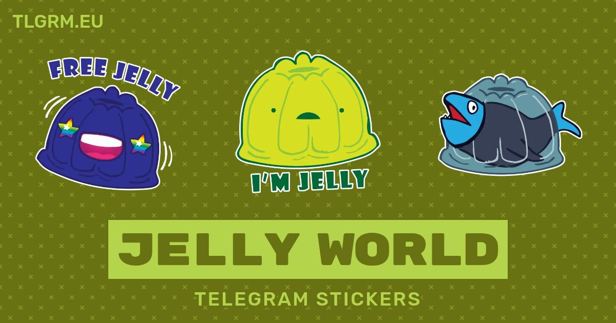 “Jelly World” stickers set for Telegram