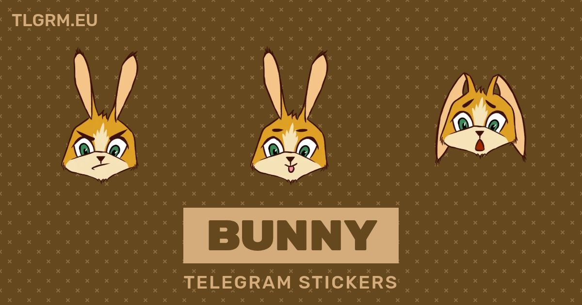 “Bunny” stickers set for Telegram