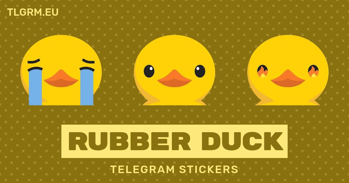 “Rubber duck” stickers set for Telegram