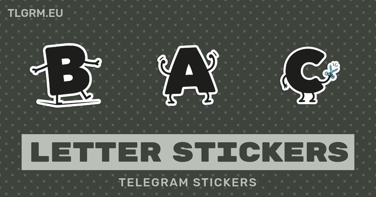 “Letter Stickers” stickers set for Telegram