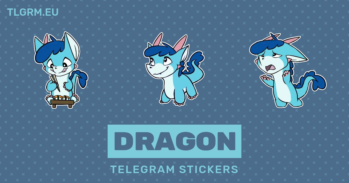 “Dragon” stickers set for Telegram
