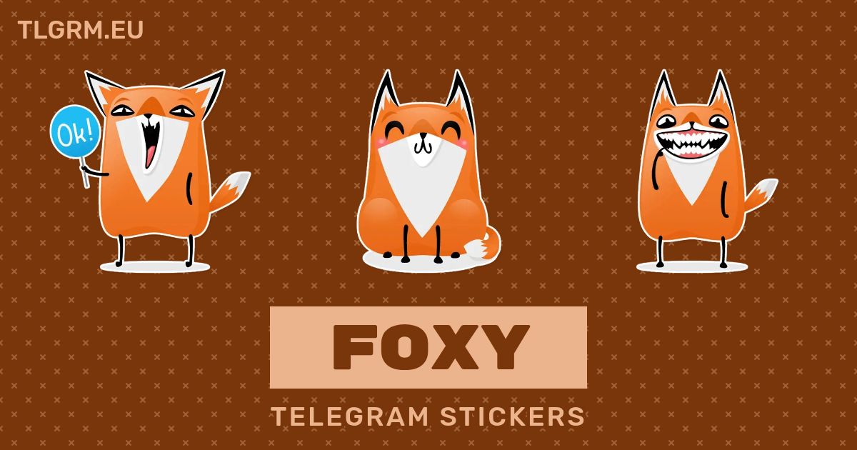 “Foxy” stickers set for Telegram