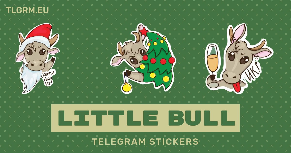 “Little Bull” stickers set for Telegram