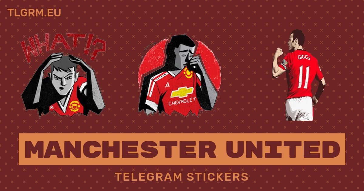 “Manchester United” stickers set for Telegram