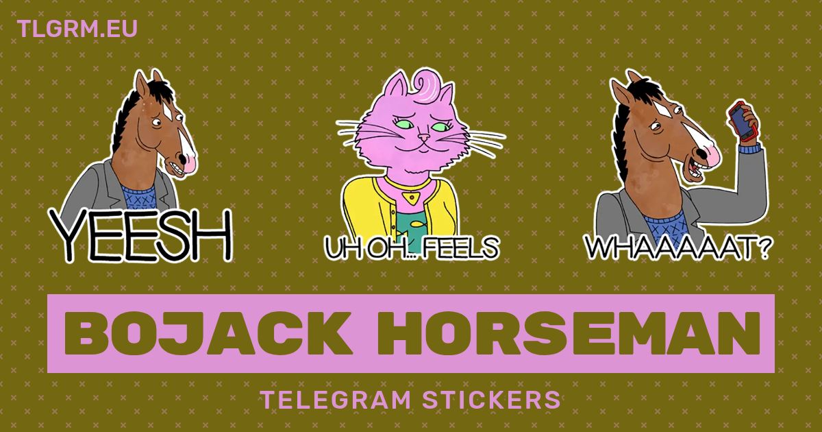 “Bojack Horseman” stickers set for Telegram
