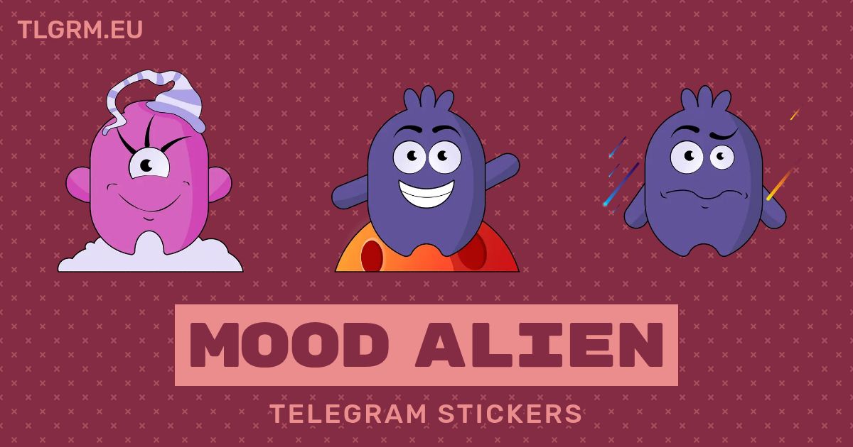 “Mood Alien” stickers set for Telegram