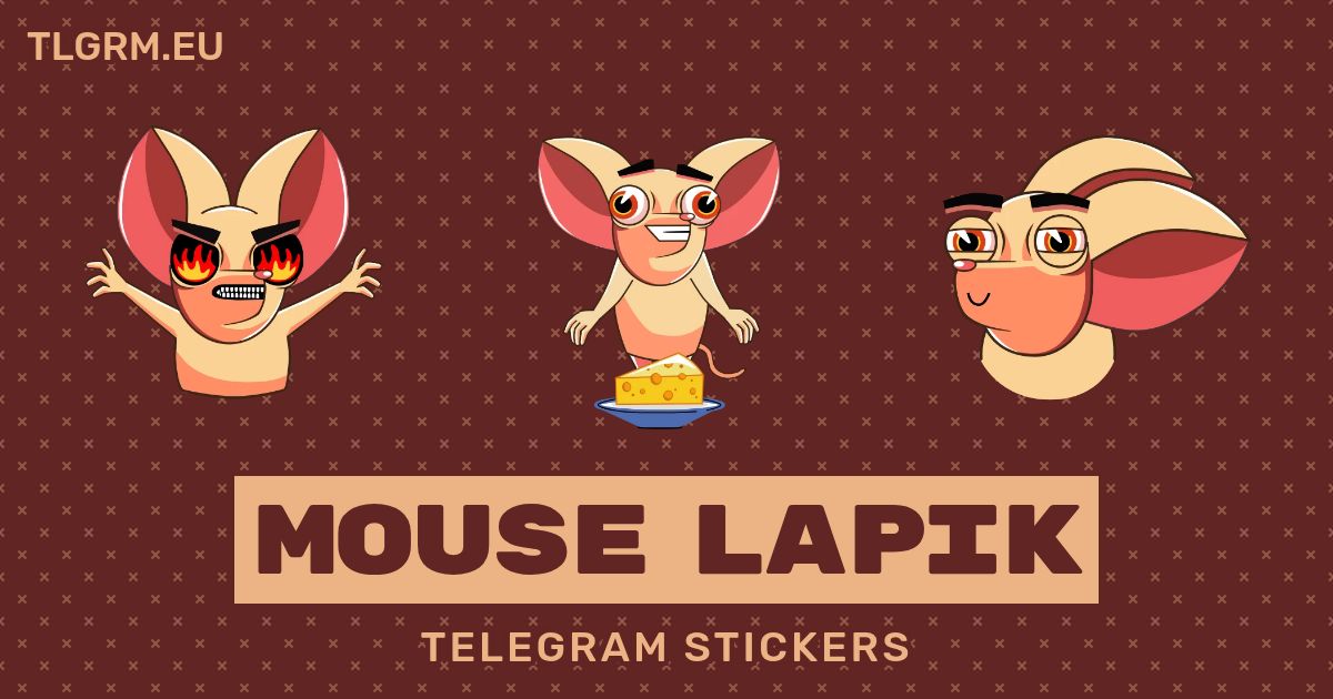 “Mouse Lapik” animated sticker set for Telegram