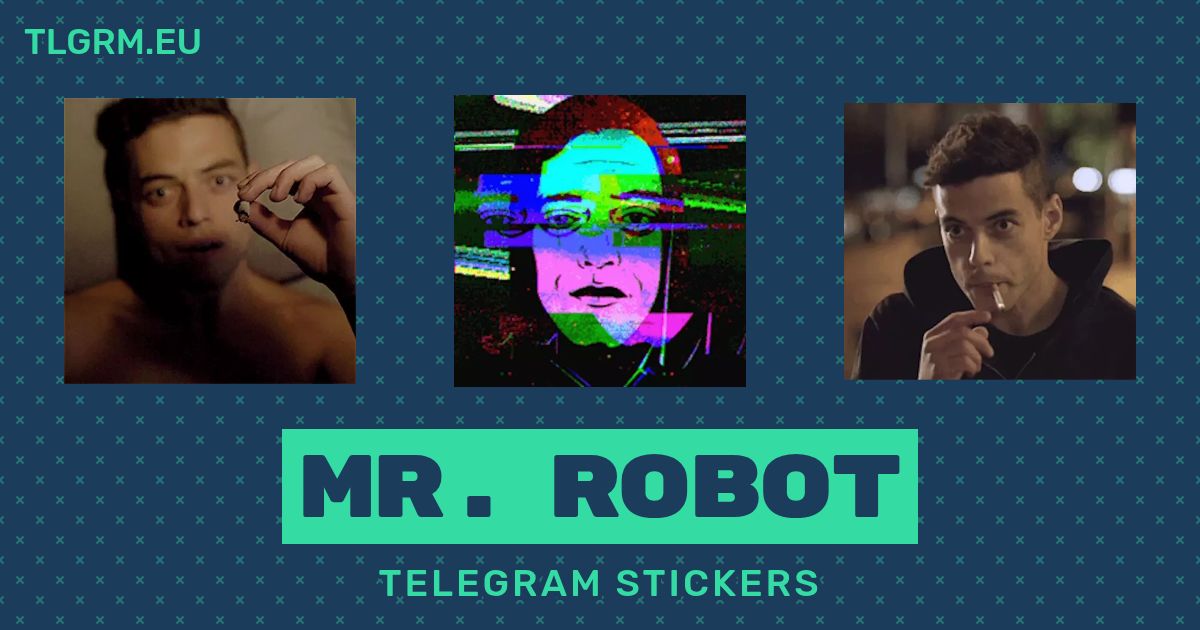 “Mr. Robot” animated sticker set for Telegram