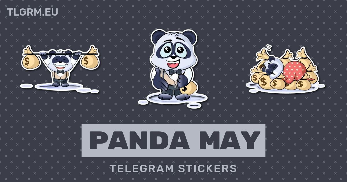 “Panda May” stickers set for Telegram