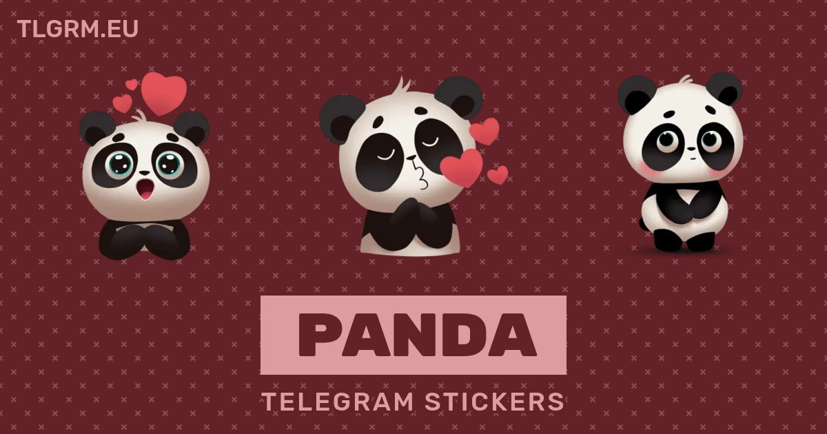 “Panda” stickers set for Telegram