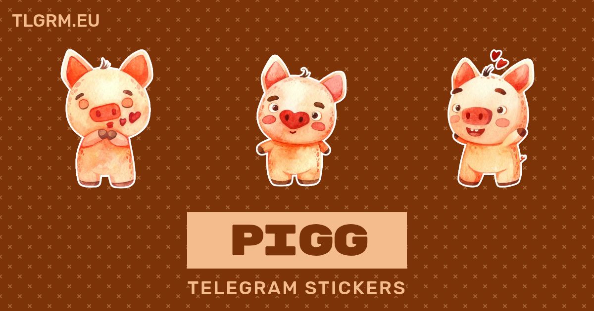 “Pigg” stickers set for Telegram
