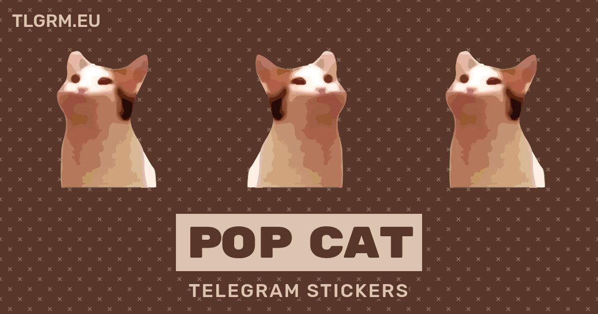 “Pop Cat” animated sticker set for Telegram