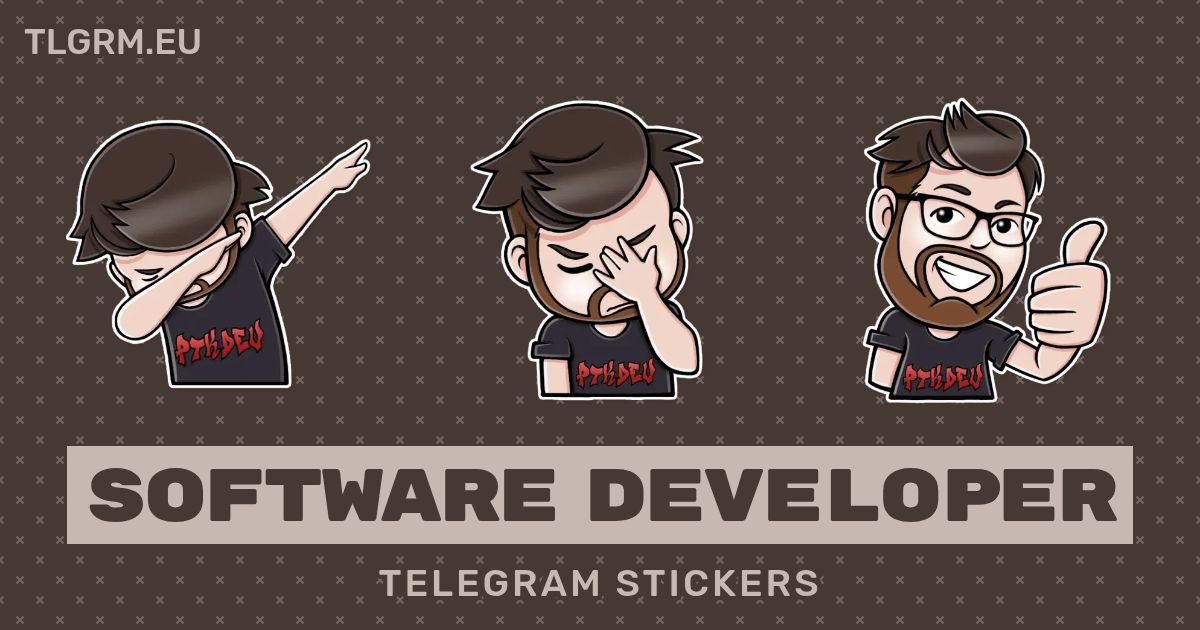 “Software Developer” stickers set for Telegram