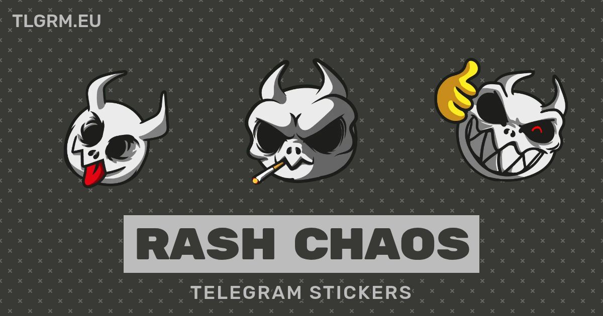 “Rash Chaos” animated sticker set for Telegram