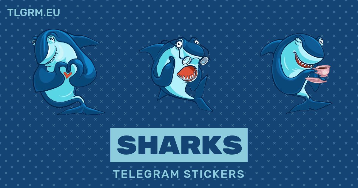 “sharks” stickers set for Telegram