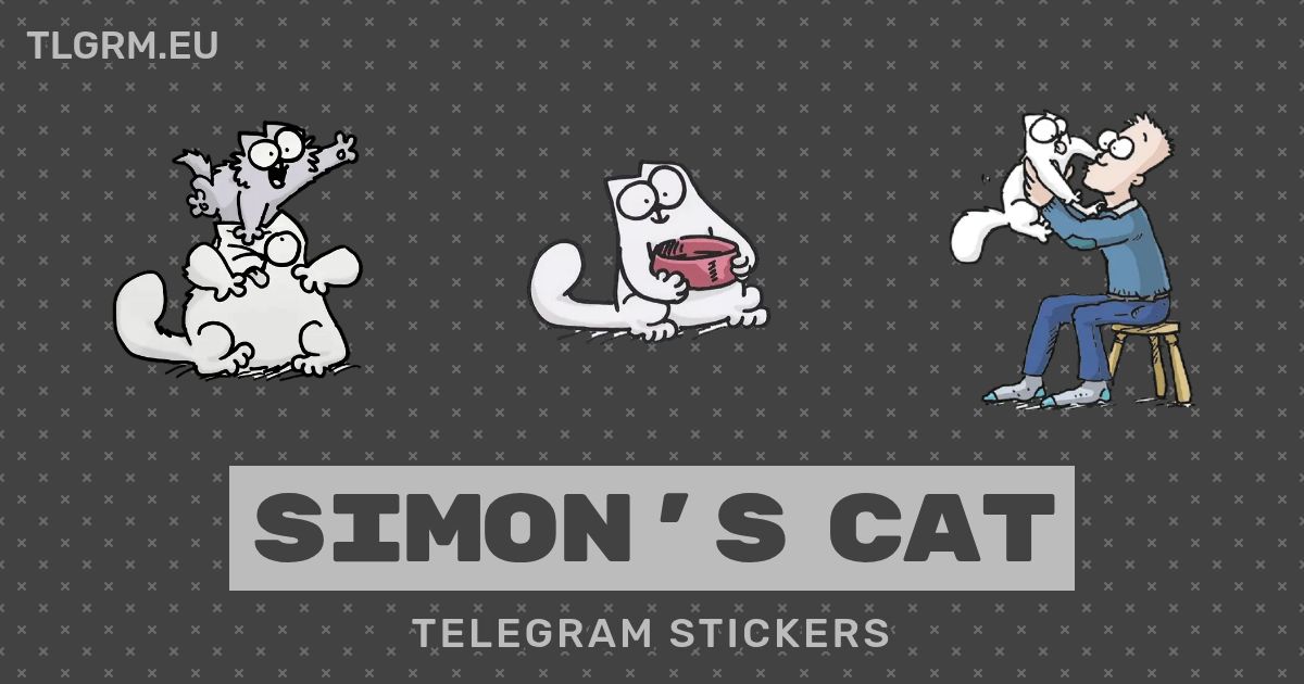 “Simon's Cat” stickers set for Telegram