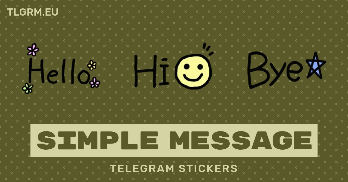 “Simple Message” stickers set for Telegram