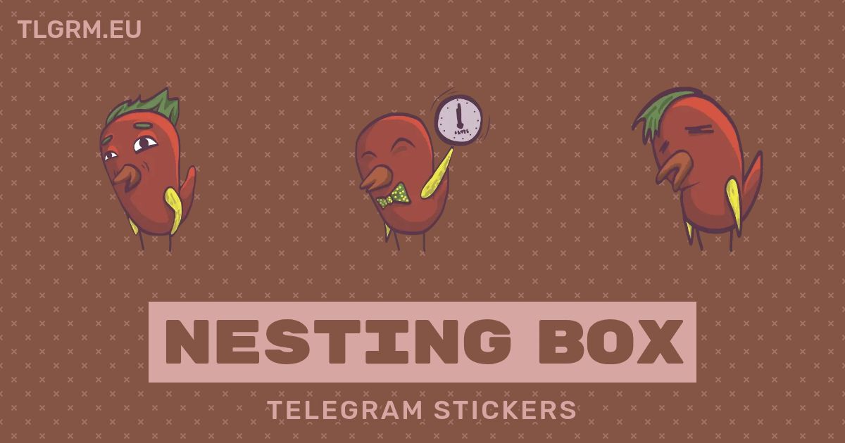 “Nesting Box” stickers set for Telegram