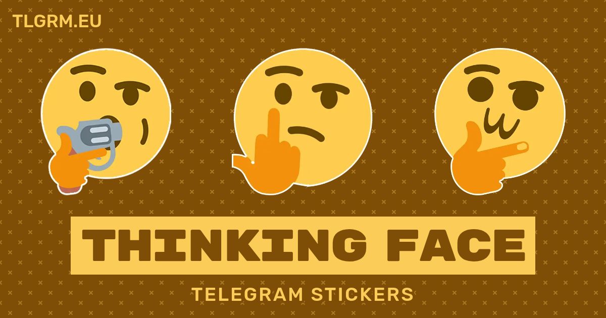“Thinking Face” stickers set for Telegram
